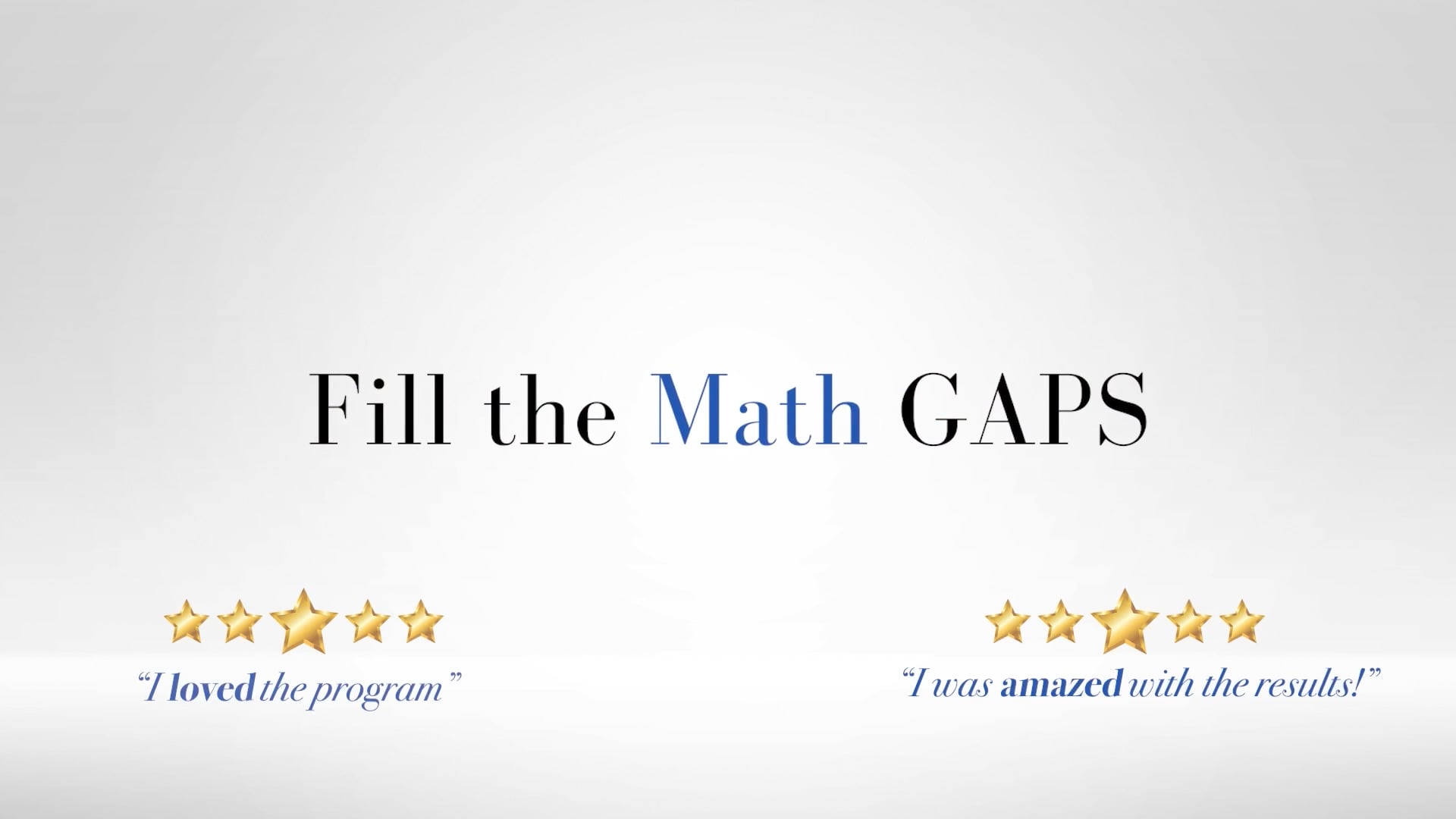 Fill the Math GAPS - The Think Tank